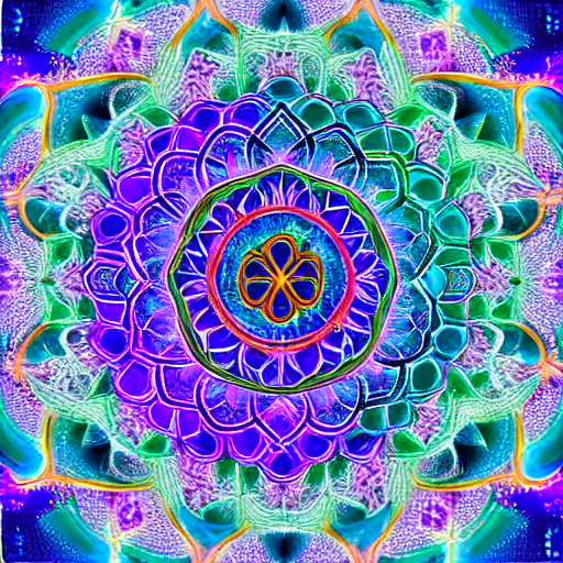 Stable Diffusion prompt: Mandala altar, flower of life, - PromptHero