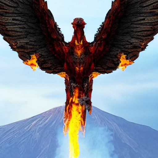 Stable Diffusion prompt: giant flying mythical bird with - PromptHero