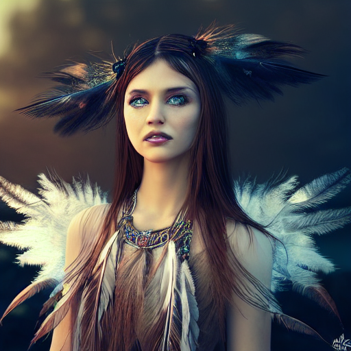 Stable Diffusion prompt: beautiful young native witch, - PromptHero