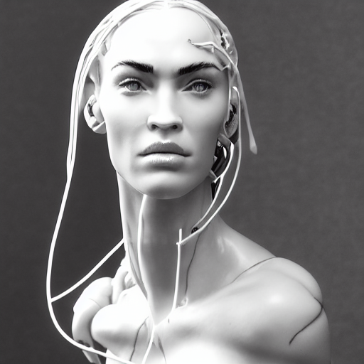 Stable Diffusion prompt: cyborg woman megan fox Miyazaki| - PromptHero