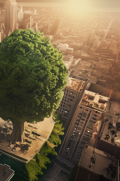 Stable Diffusion prompt: a massive tree in the center of - PromptHero