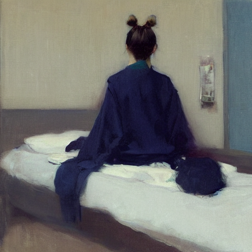 Stable Diffusion prompt: Girl with pigtails, in kimono, - PromptHero