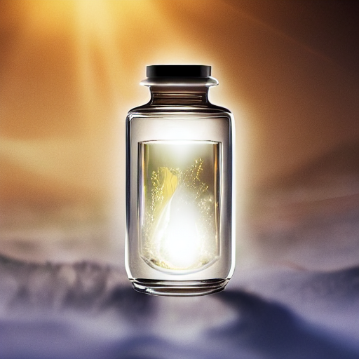 Stable Diffusion prompt: vial of celestial golden potion. - PromptHero