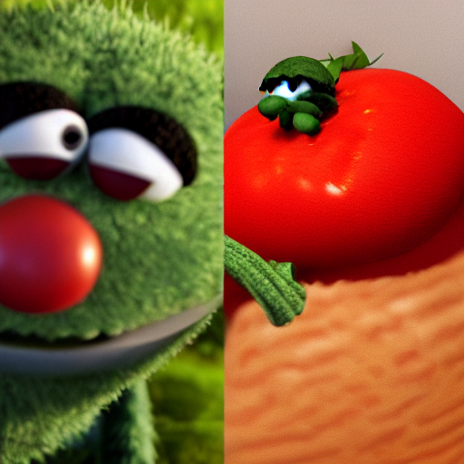 Stable Diffusion prompt: a tomato as a muppet, pixar fur, - PromptHero