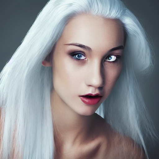 Stable Diffusion prompt: beautiful girl, white hair, - PromptHero
