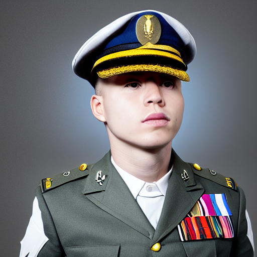 Stable Diffusion prompt: A young man in a military - PromptHero