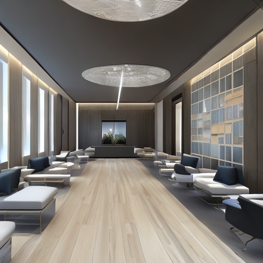 Openjourney prompt: A indoor lounge area with white walls - PromptHero