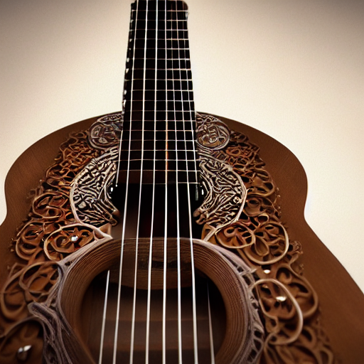 Stable Diffusion prompt: 11 strings guitar,monk, - PromptHero