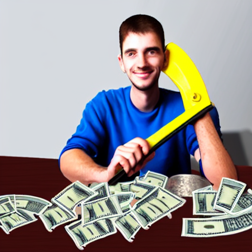 Stable Diffusion prompt: a guy sitting at a desk with a - PromptHero