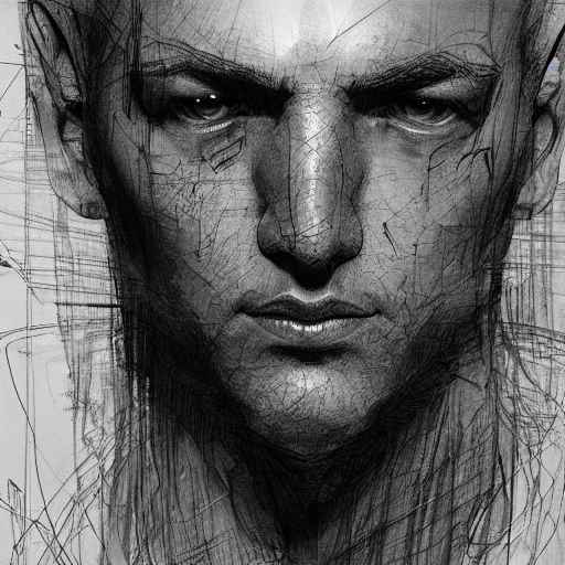 Stable Diffusion prompt: portrait of jorge oteiza, pen - PromptHero