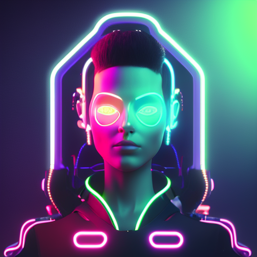 Openjourney prompt: Profile picture of a cyberpunk bot, - PromptHero