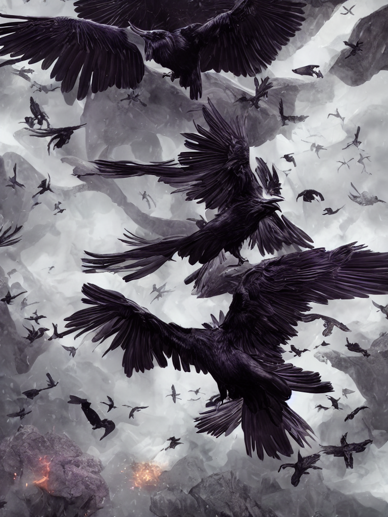 Stable Diffusion prompt: the goddess of ravens, digital - PromptHero