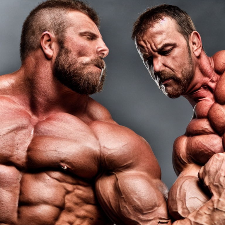 Stable Diffusion prompt: a big muscle man with a thick - PromptHero