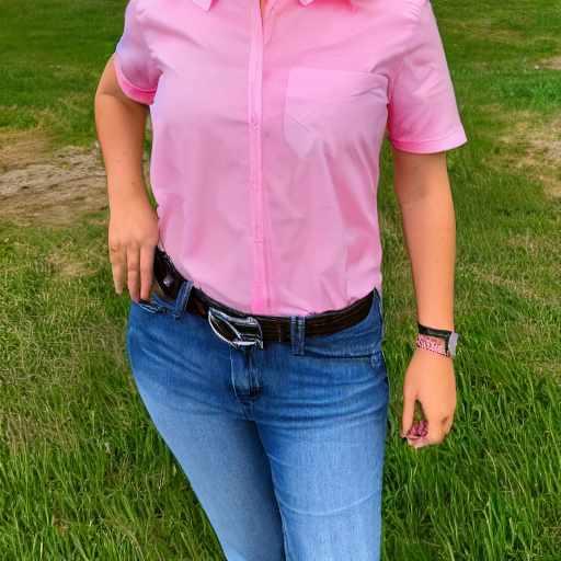 Stable Diffusion prompt: Pink shirt mam - PromptHero