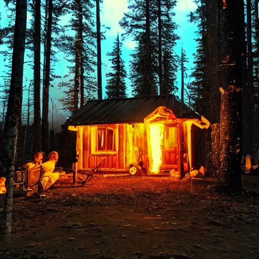 Stable Diffusion prompt: a cabin in the woods for camping - PromptHero