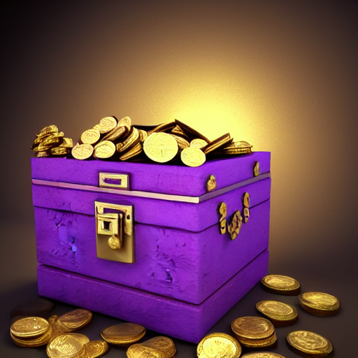 Stable Diffusion prompt: A purple metal treasure chest, - PromptHero