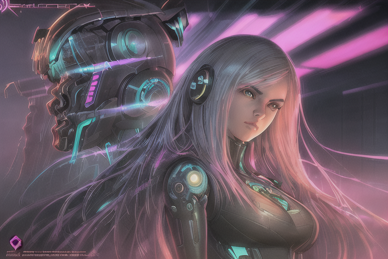 Anything prompt: beautiful, young woman, cybernetic, - PromptHero
