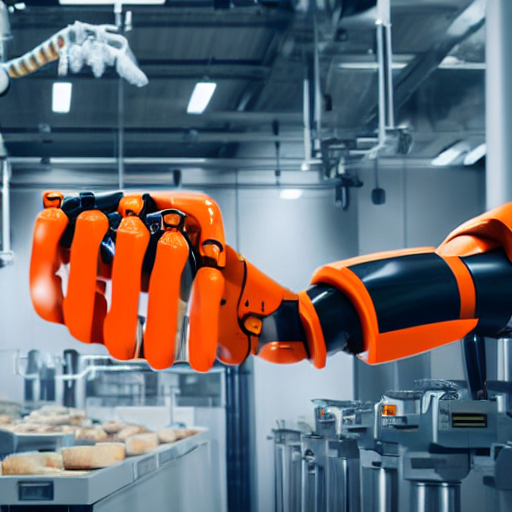 Stable Diffusion prompt: Orange Robotic arm in food - PromptHero