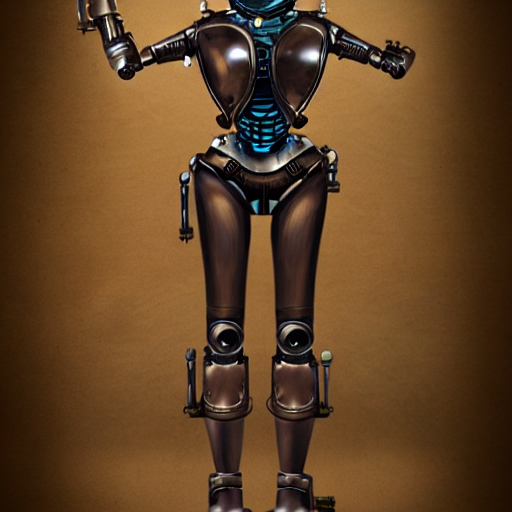 Stable Diffusion prompt: Steampunk robot, humanoid, - PromptHero