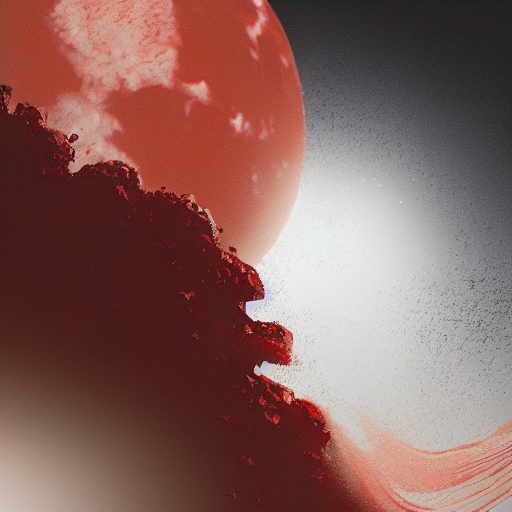 Stable Diffusion prompt: Red Moon Knight dissolving into - PromptHero