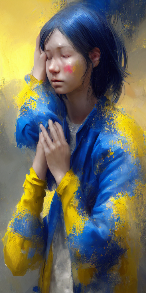 Stable Diffusion prompt: Girl wearing blue and yellow - PromptHero