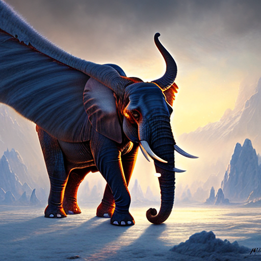 Openjourney prompt: a flaming demonic elephant with - PromptHero