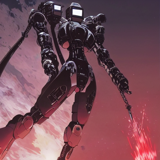 Stable Diffusion prompt: Giant female mech in space, - PromptHero