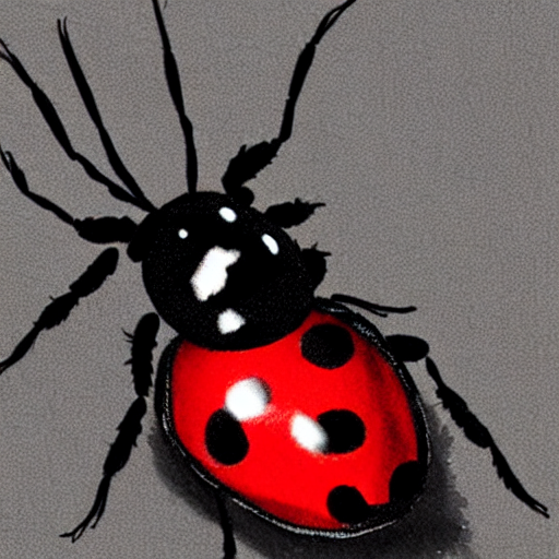 Stable Diffusion prompt: red ladybug insect with black - PromptHero