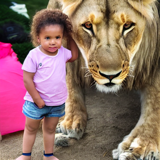 Stable Diffusion prompt: A toddler standing next to a - PromptHero