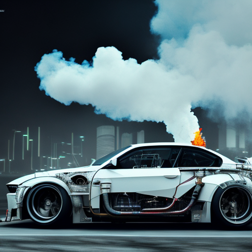 Openjourney prompt: drift car, smoke from wheel, bmw, - PromptHero