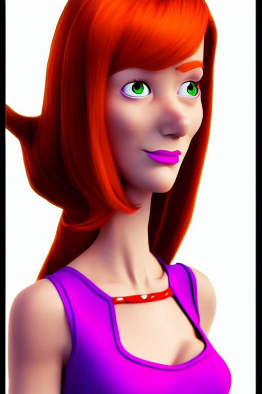 Stable Diffusion prompt: Daphne from scooby doo, red - PromptHero