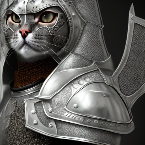Openjourney prompt: kneeling cat knight, portrait, finely - PromptHero