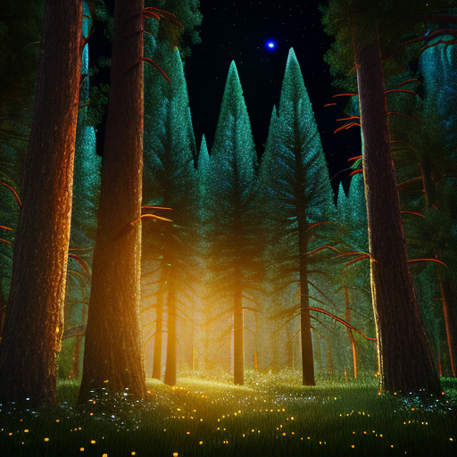 Openjourney prompt: night moon, Night forest, with the - PromptHero