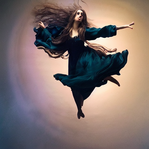 Stable Diffusion prompt: floating witch, abundant tangled - PromptHero