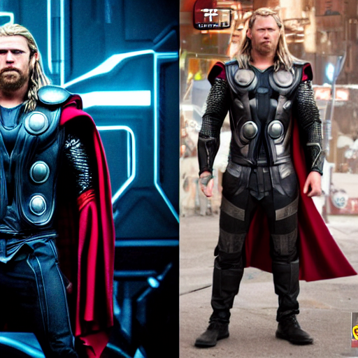 Stable Diffusion prompt: Thor from avengers in cyberpunk - PromptHero