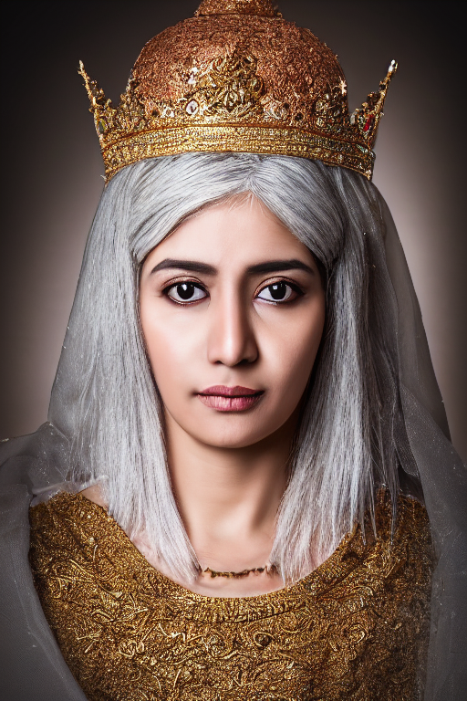 Stable Diffusion prompt: portrait of islamic queen | gold - PromptHero