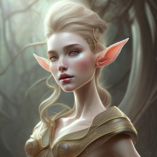 Openjourney prompt: style portrait of female elf, - PromptHero