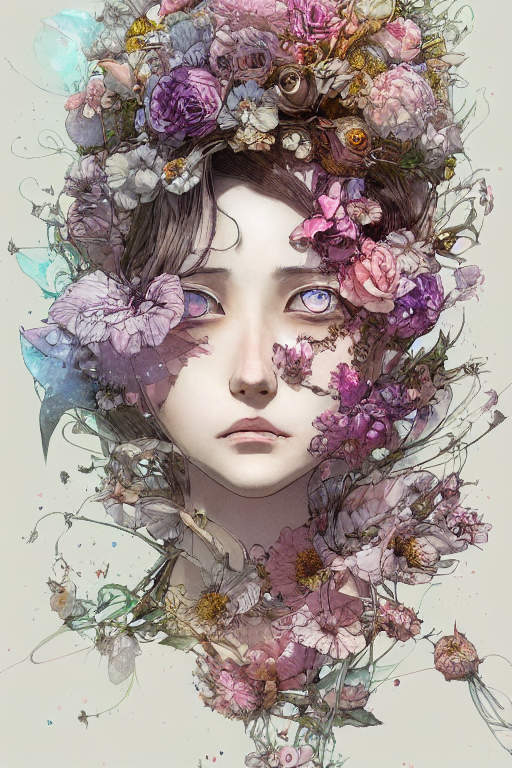 Stable Diffusion prompt: "Portrait of a beautiful flower - PromptHero