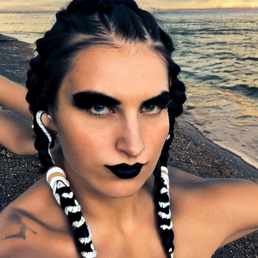 Stable Diffusion prompt: extreme beauty, brunette, braids - PromptHero