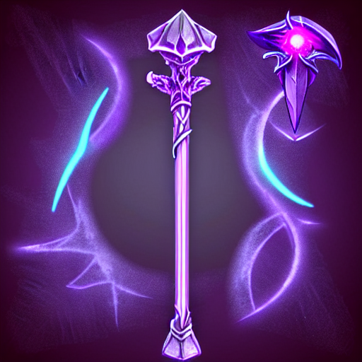 Stable Diffusion prompt: long evil staff with glowing - PromptHero
