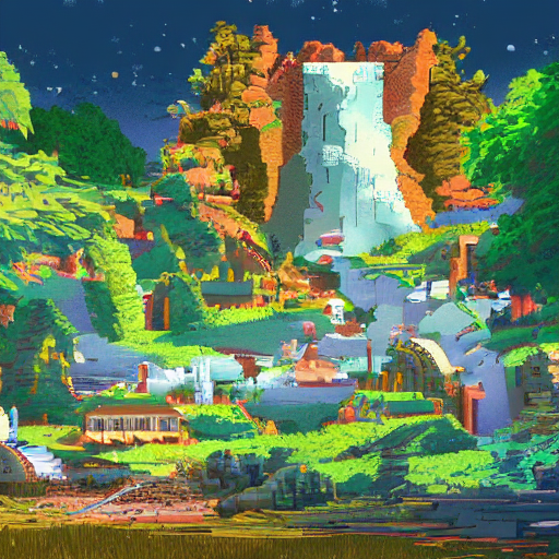 Stable Diffusion prompt: pixel art landscape in award - PromptHero