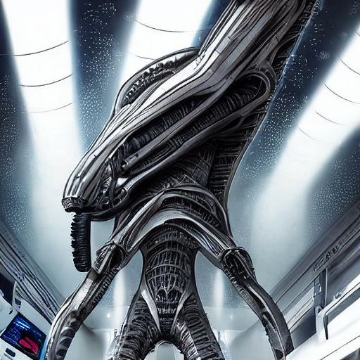 Stable Diffusion prompt: alien in spacesuit, spaceship - PromptHero