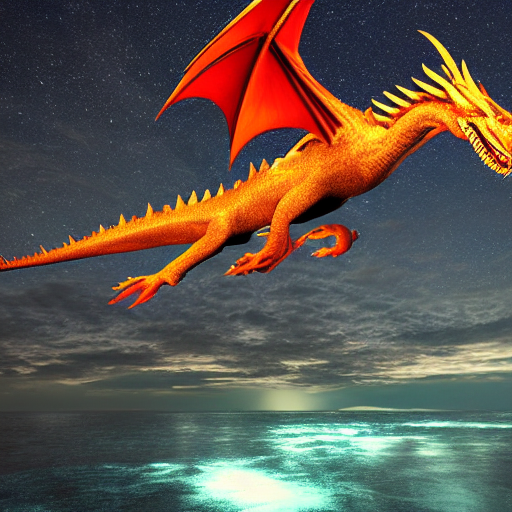 Stable Diffusion prompt: dragons flying above island, - PromptHero