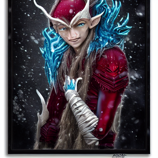 Stable Diffusion prompt: Frost elf, full-body, male, - PromptHero