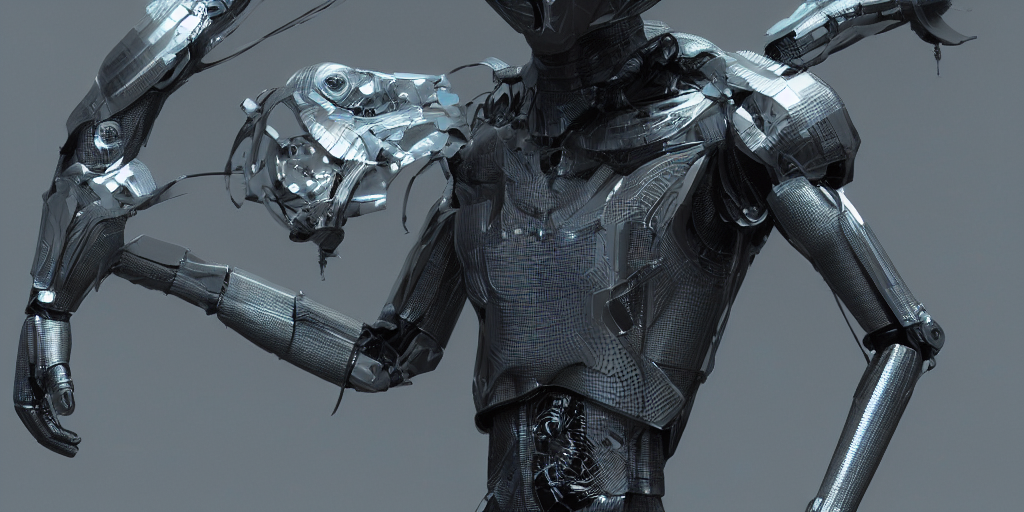 Stable Diffusion prompt: A humanoid made of sci fi metal - PromptHero