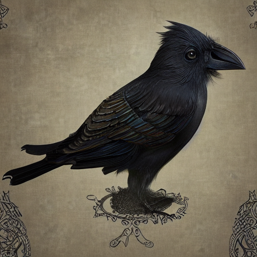 Stable Diffusion prompt: ethereal Bohemian corvid bird, - PromptHero