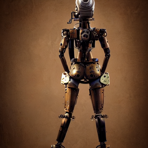 Stable Diffusion prompt: Steampunk robot, humanoid, - PromptHero
