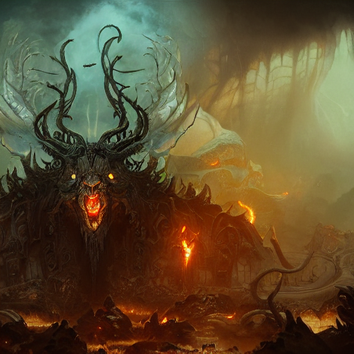 Stable Diffusion prompt: a open gate from hell is open, - PromptHero