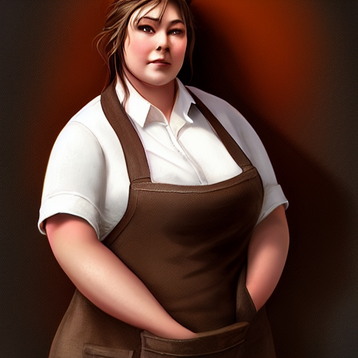 Stable Diffusion prompt: Epic portrait, a fat waitress in - PromptHero