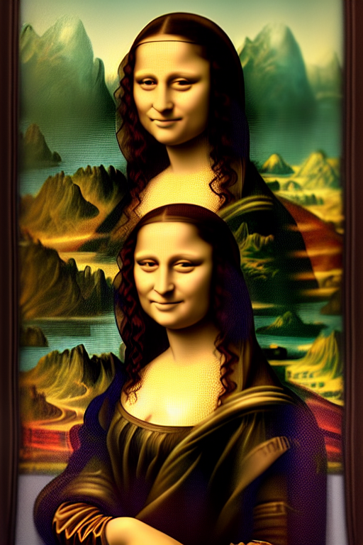 Stable Diffusion prompt: a matte painting of Mona Lisa an - PromptHero